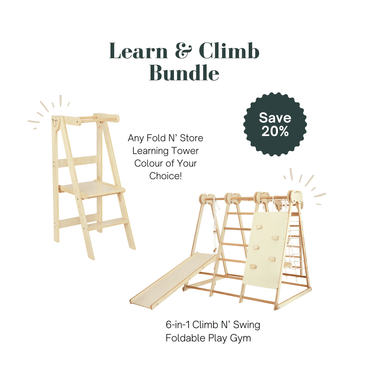 Learn & Climb Gift Bundle | Kids Furniture Set