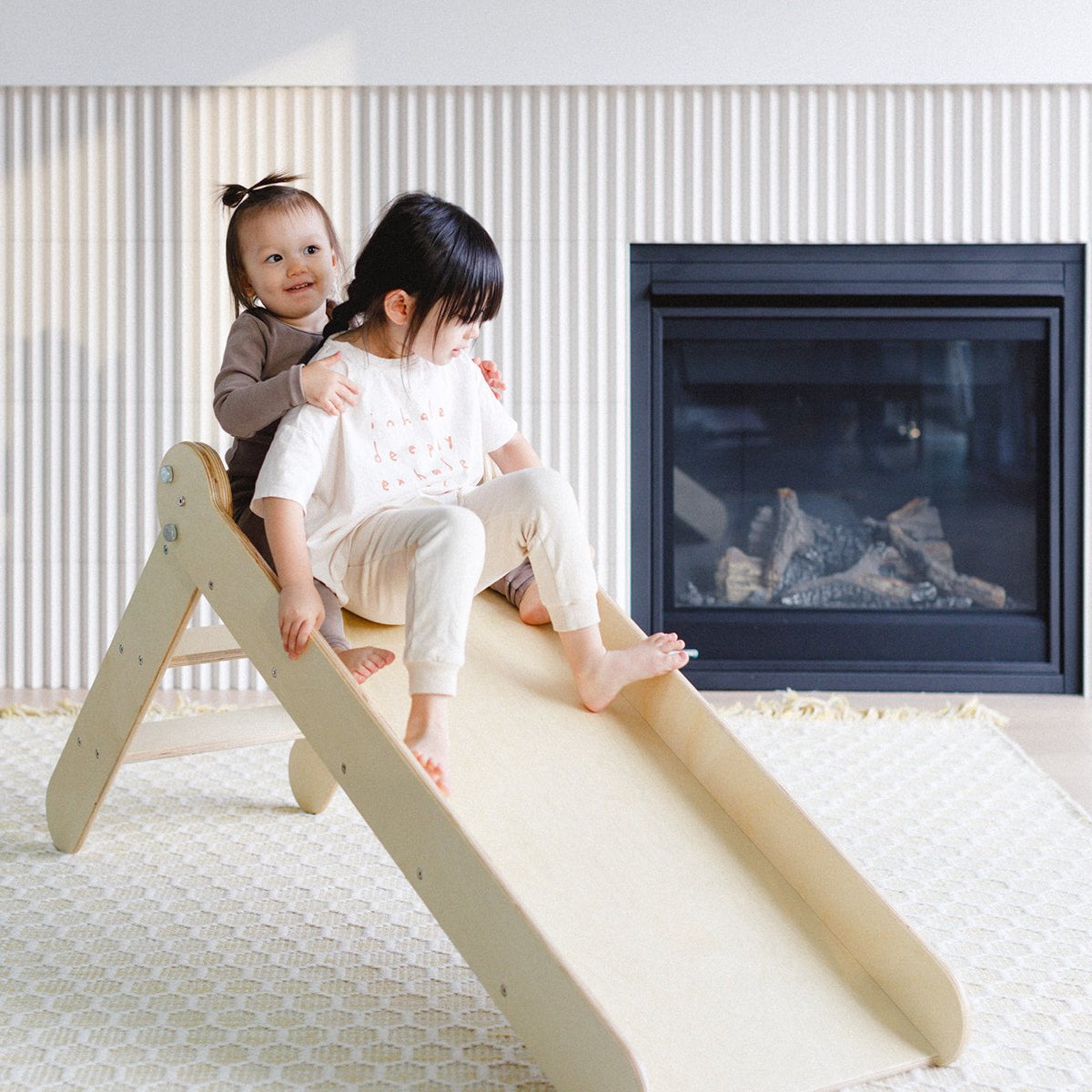 Indoor Wooden Slide for Kids | Montessori Foldable Slide